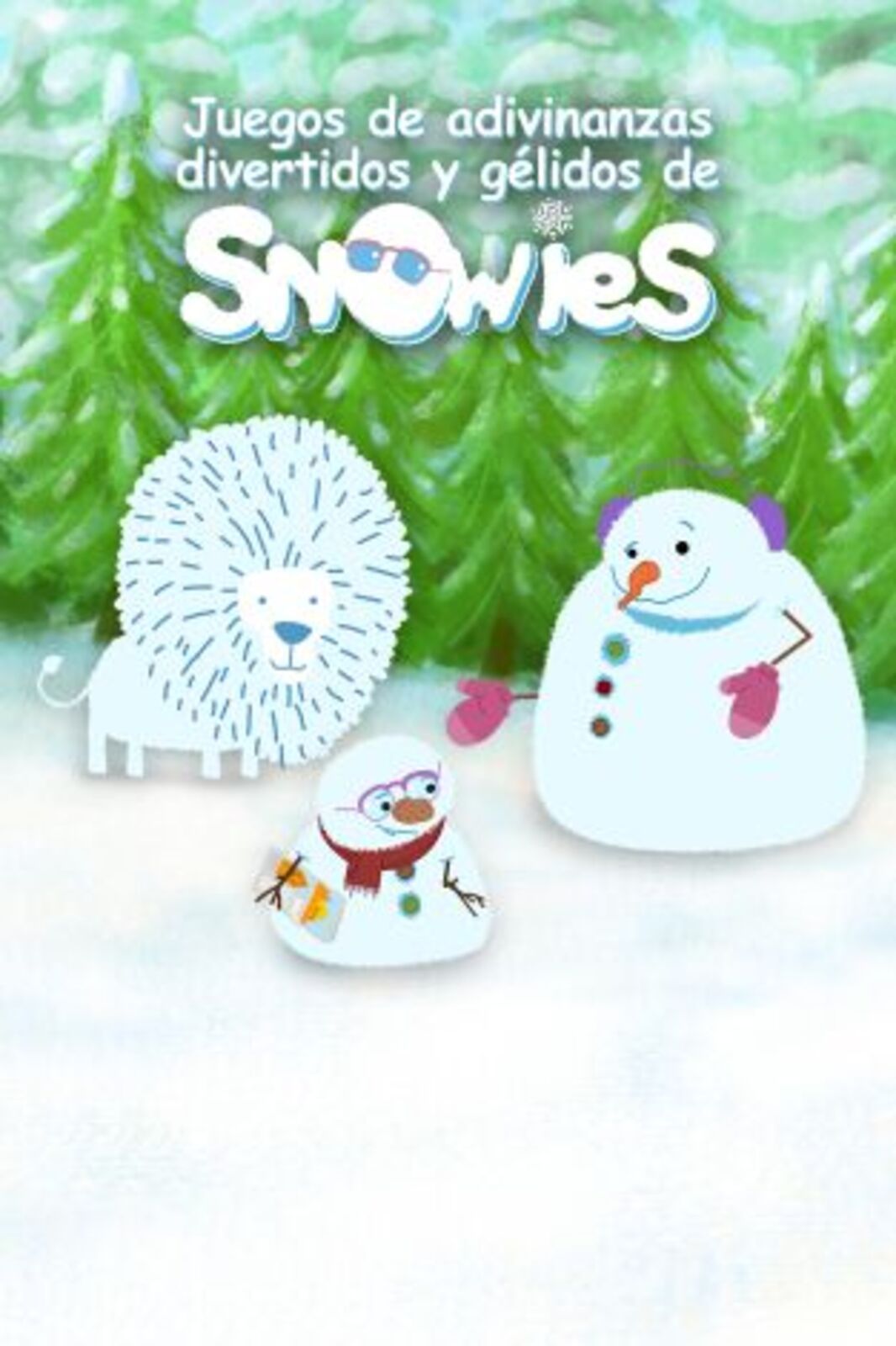 Cartel Juegos de adivinanzas divertidos y gélidos de Snowies temporada ...