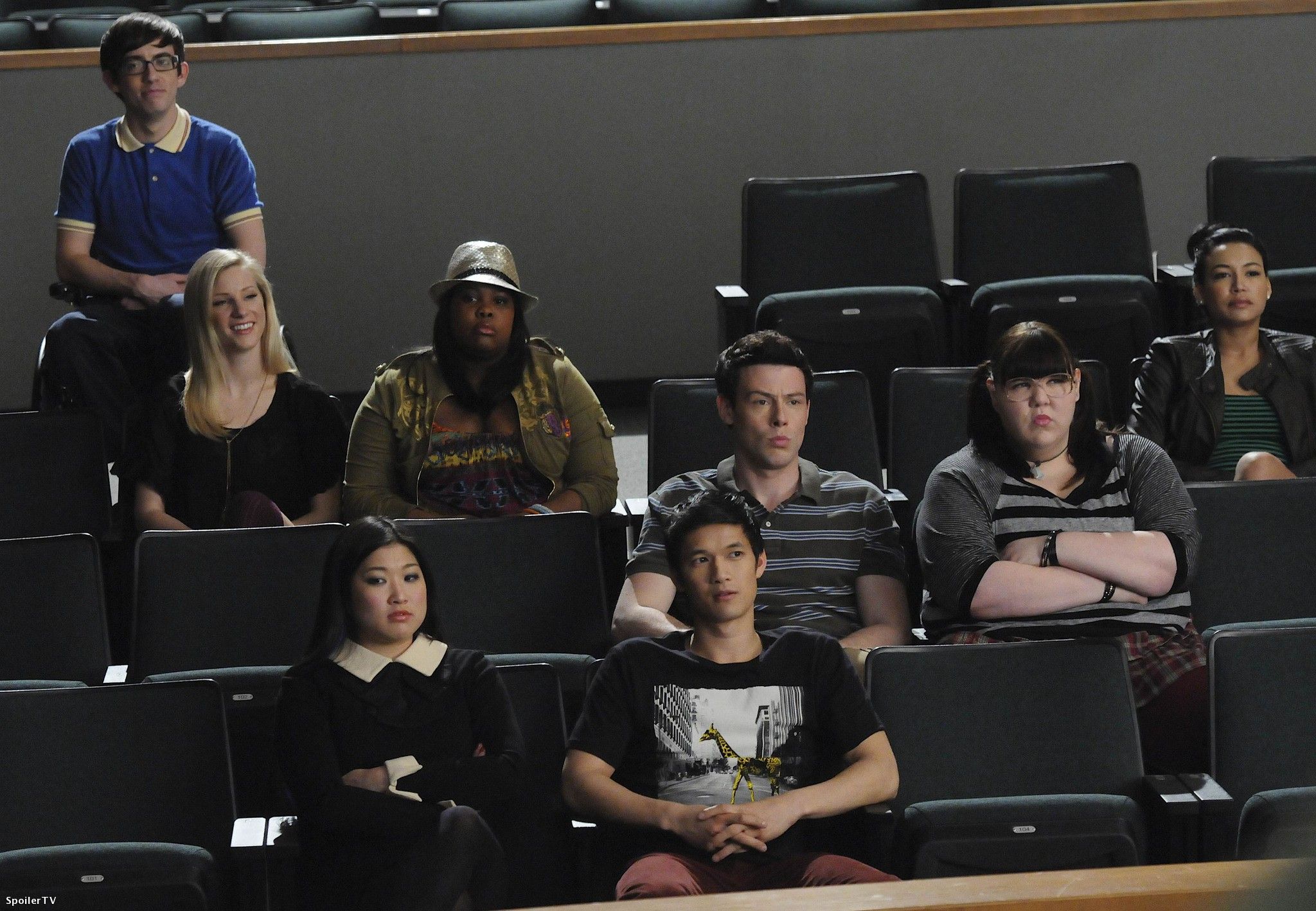 Glee: Foto Amber Riley, Ashley Fink, Cory Monteith, Harry Shum Jr ...