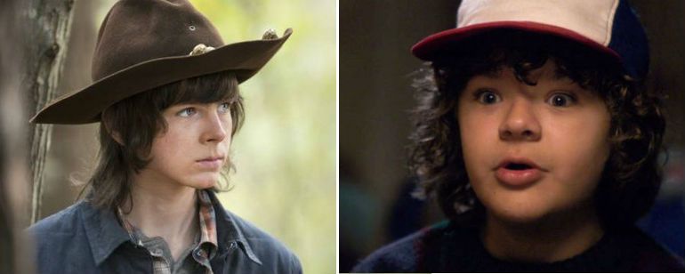 Dustin de 'Stranger Things' y Carl de 'The Walking Dead' se encuentran ...
